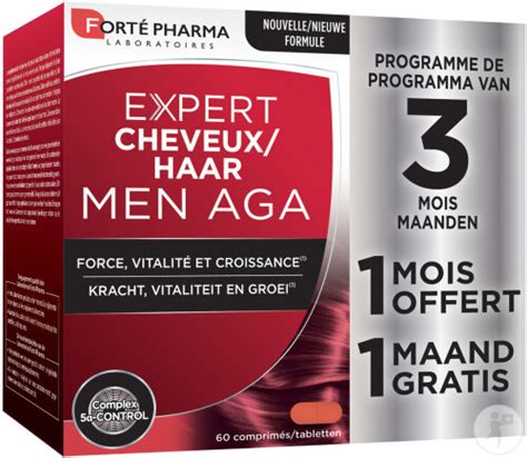 Forté Pharma Expert Cheveux Men AGA 60 Gélules 2 1 Mois Gratuit Newpharma