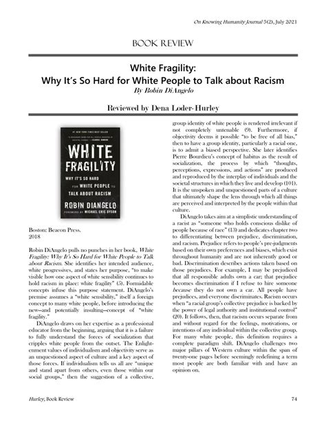 Pdf White Fragility Why Its So Hard For White People To Talk About