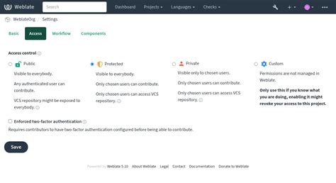 Access Control Weblate 5 10 Documentation