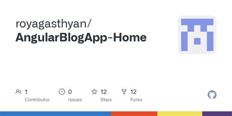 GitHub Royagasthyan AngularBlogApp Home