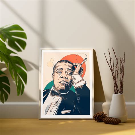 Louis Armstrong Portrait Louis Armstrong Art Print Louis Etsy
