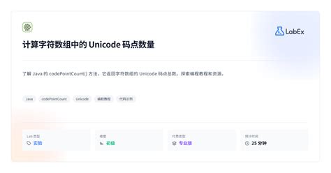 Java Codepointcount 方法 编程教程 Labex