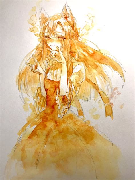 シマ On Twitter 新しい水彩絵の具分離系買ったので、一色塗りで試し塗り〜
