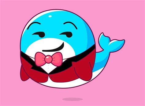 Premium Vector Bitcoin Whale Emotions Illustration Cartoon Emotes