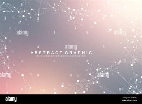 Geometric Abstract Background With Connected Line And Dots Graphic Background For Your Design