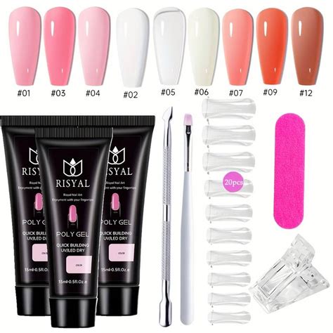 Gel Nail Polish Kit Elegant Grey Soak Off Gel Nail Collection With