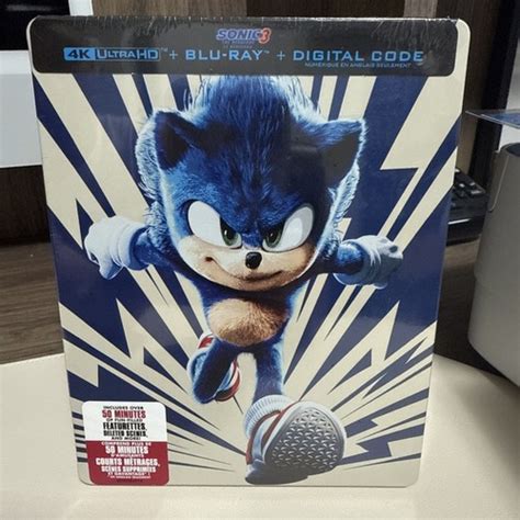 Sonic 3 The Hedgehog 4k Uhd Bluray Digital Code Steelbook Ebay