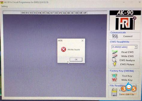 AK Key Programmer PIN No Touch Error Solution