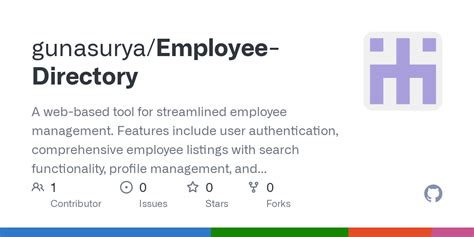 Github Gunasuryaemployee Directory A Web Based Tool For Streamlined