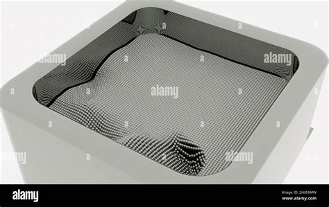 Waves On Surface Of Cybernetic Pool Design D Model Of Water Surface Fluctuations In Tank