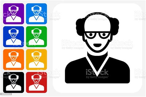 男性臉圖示方形按鈕設置向量圖形及更多人圖片 人 人的臉部 人體部分 Istock