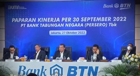Laba BTN BBTN Tembus Rp2 2 Triliun Di Kuartal III 2022 Melonjak 50