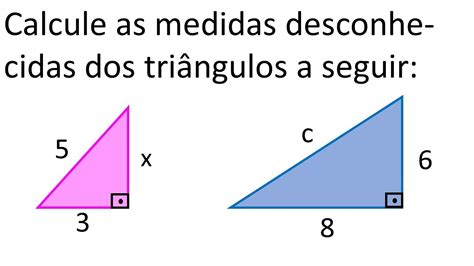 Geometria Plana Aula 1 2024 Pitágoras Calcule o valor de x