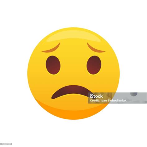 Ilustración De Emoji Decepcionado Cara Triste Emoticono Infeliz Y Más