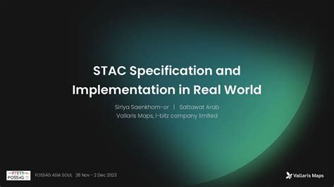 stac specification and implementation in real world speaker deck