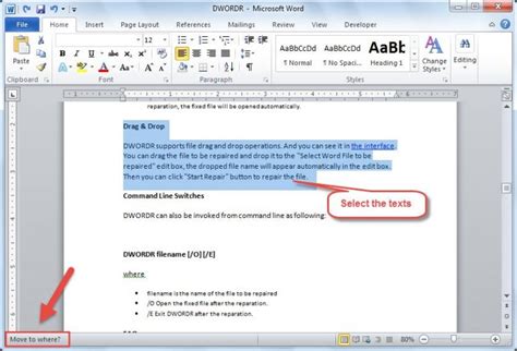 3 Ways To Quickly Move Texts In Your Word Document