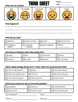 Think Sheet Editable In Google Slides By Classroombop TPT