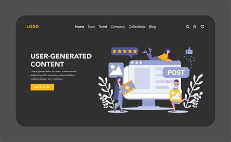 Premium Vector Customer Interaction In Marketing Night Or Dark Mode