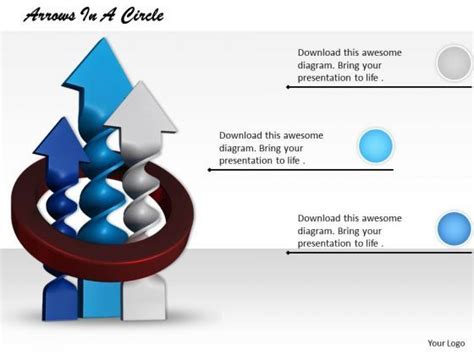 Stock Photo Arrows In A Circle PowerPoint Template