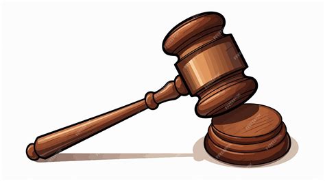 Cartoon Gavel Banging Stock Illustration Premium Ai Generated Vector