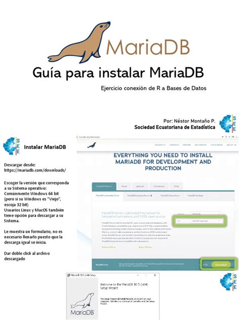 guia instalacion mariadb pdf archivo de computadora sql