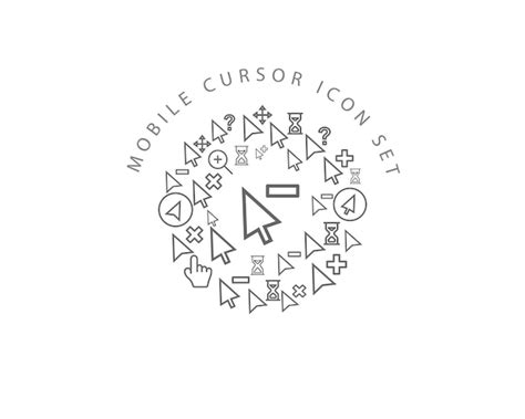 Conception De Jeu Dicônes De Curseur Mobile Vecteur Premium