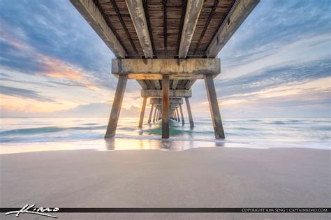 Juno Beach Sunrise Under Pier Hdr Photography By Captain Kimo