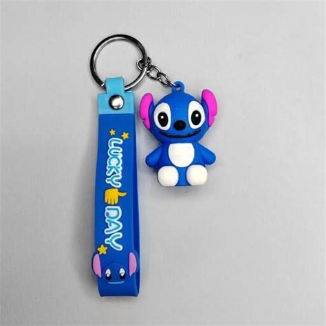 قیمت و خرید سر کلیدی جا سویچی عروسکی سیلیکونی طرح کوالا استیچ Stitch همراه با بند