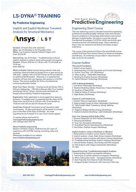 Ls Dyna Training Predictive Engineering