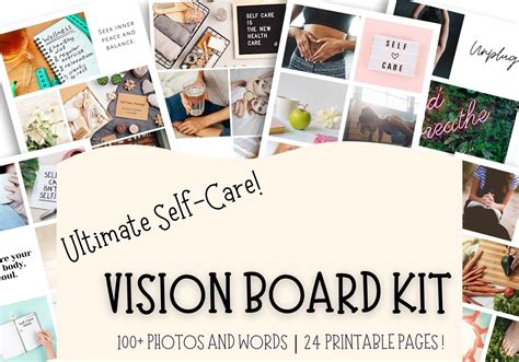 Self Care Vision Board Printable Vision Board For Women Vision Board