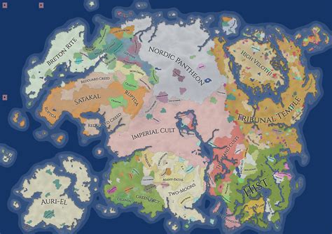 World Map Of Tamriel For The Elder Scrolls Online Eso 41 Off