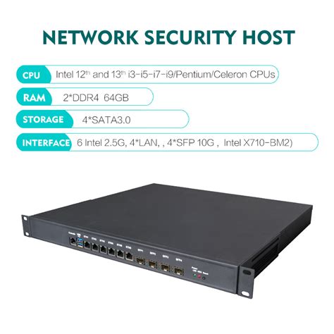 Network Security 6lan Industrial Firewall Pc 4sfp 10g 1u Rackmount