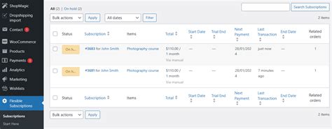 Flexible Subscriptions Wordpress Plugin