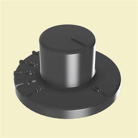 Oven Knob With Numbers By Sanyi Download Free Stl Model