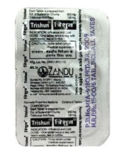 Buy Zandu Trishun Tablets ONLINE