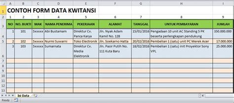 Cara Membuat Rumus Kwitansi Excel Blog Tutorial Microsoft Excel