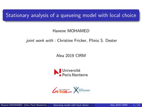 Ppt Stationary Analysis Of A Queueing Model With Local Choice
