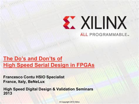 Fpga High Speed Serial Design Dos And Donts