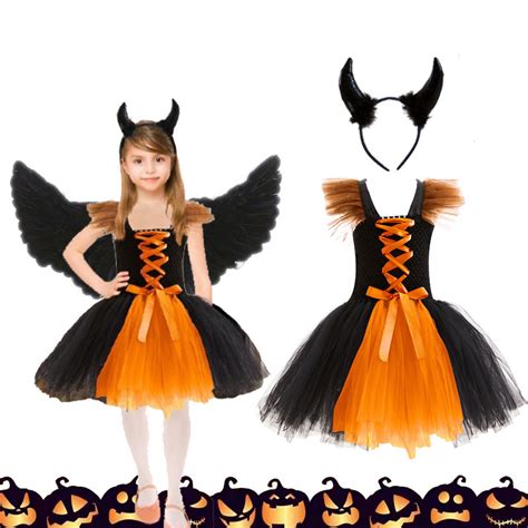 Conjunto De Vestido Tutu Infantil Para Meninas 2 Peças Maléfico Com
