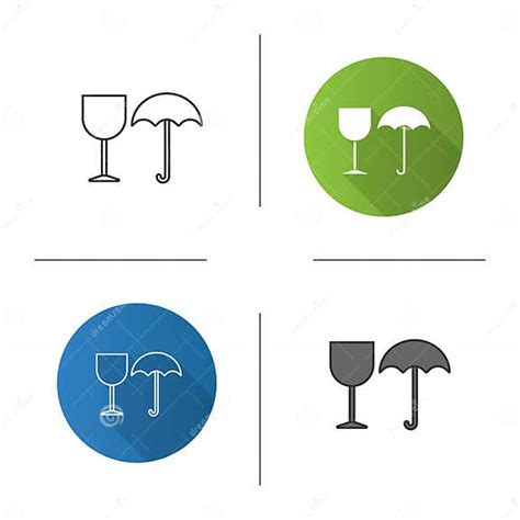 脆弱的图标 向量例证 插画 包括有 玻璃 保留 例证 发运 标签 后勤 等高 纸盒 查出 197604989