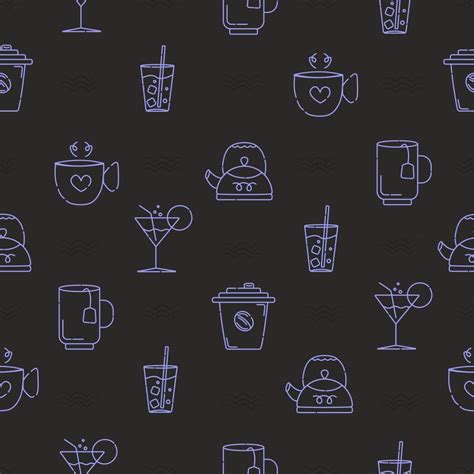 Drinks Vector Seamless Pattern 19135905 Vector Art At Vecteezy