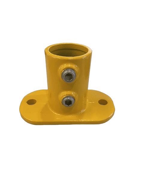 Railing Base Flange 48 3mm Yellow The Bollard Shop