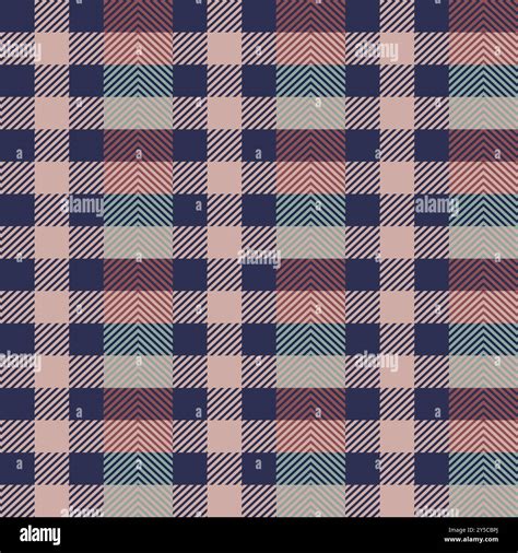Classic Tweed Plaid Style Pattern Geometric Check Print In Pink And