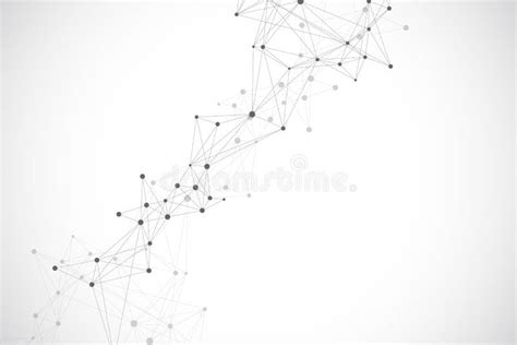 Technology Abstract Background With Connected Line And Dots Big Data