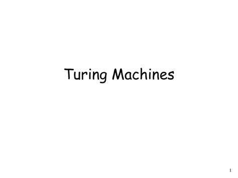 Ppt Turing Machines And Languages Hierarchy Powerpoint Presentation