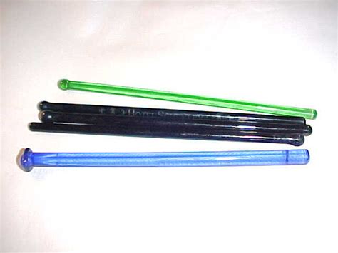 5 Color Glass Cocktail Swizzle Sticks Cocktail Drink Etsy