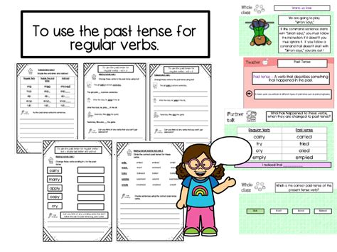 To Use The Past Tense For Regular Verbs Ed Ied D And Double