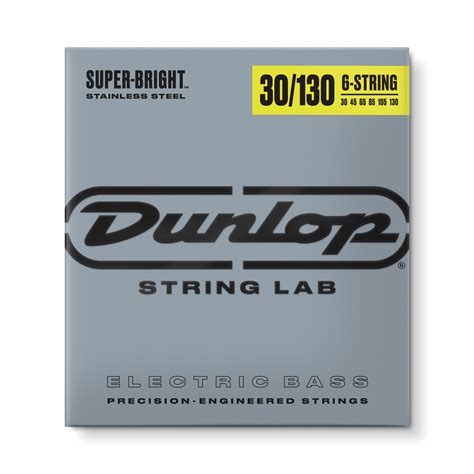 Super Bright Stainless Steel Bass Strings 6 String Dunlop
