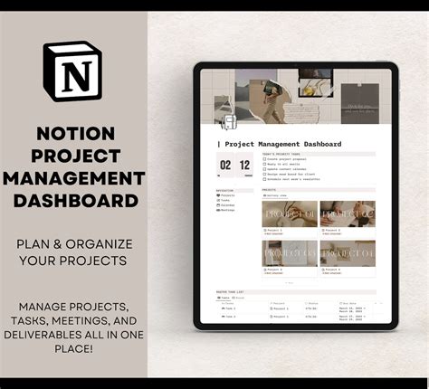 Notion Project Management Dashboard Notion Template Notion Planner