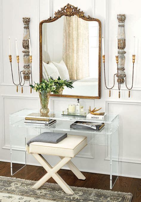 Glass Entry Table With Mirror